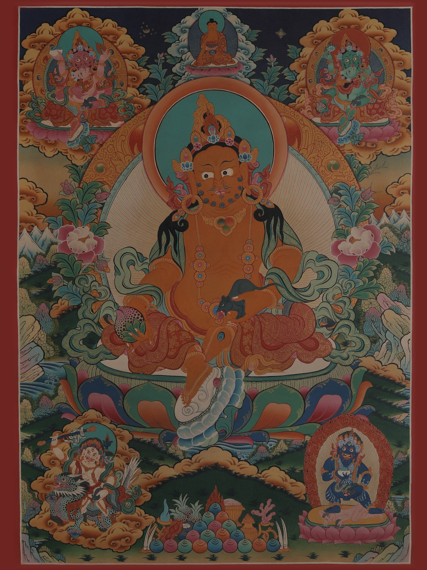 Exotic India Panch Kubera - The Tibetan Buddhist God Of Wealth | Pure ...
