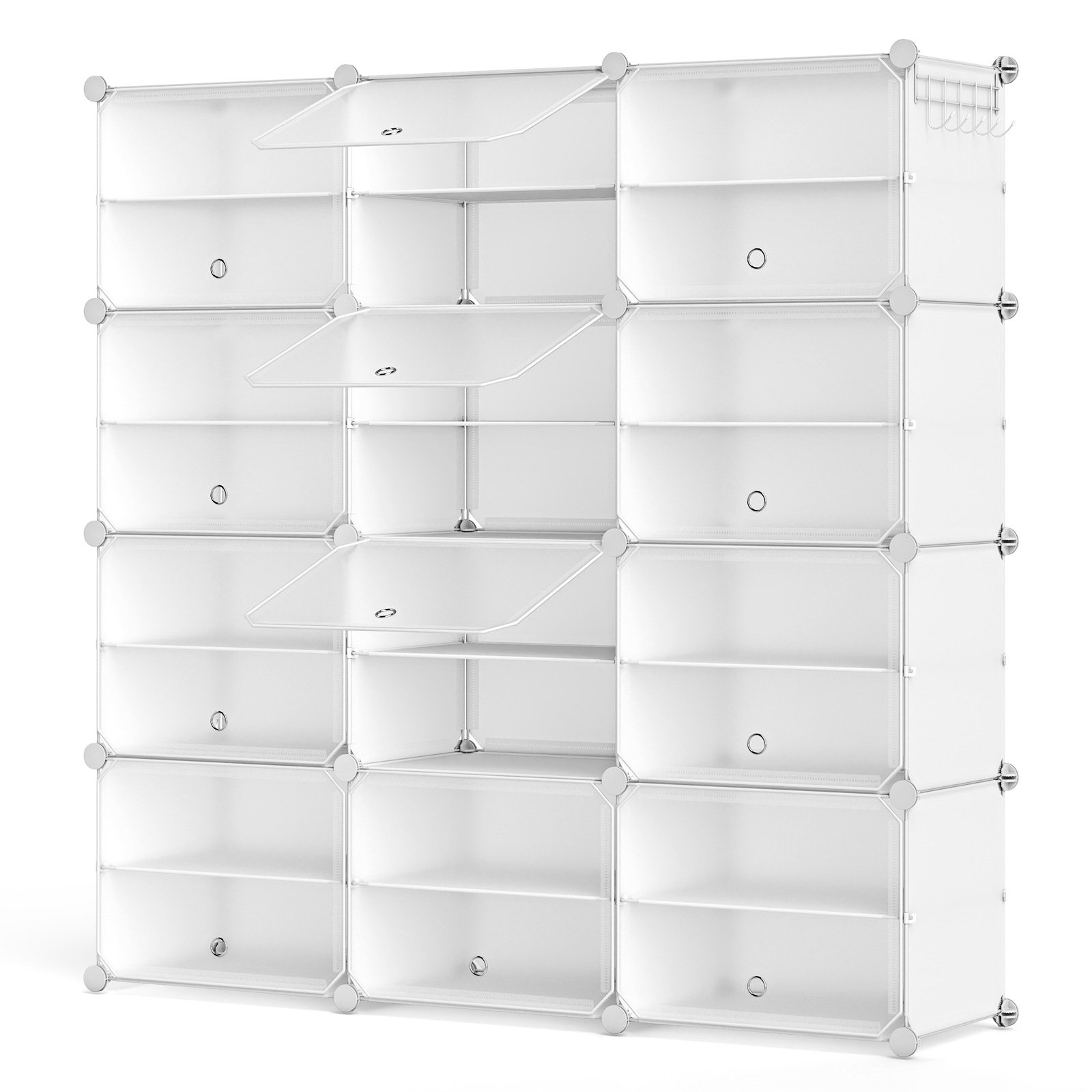 Ivy Bronx Portable Shoe Rack Organizer 12-cube 48 Pair Shoe Shelf ...