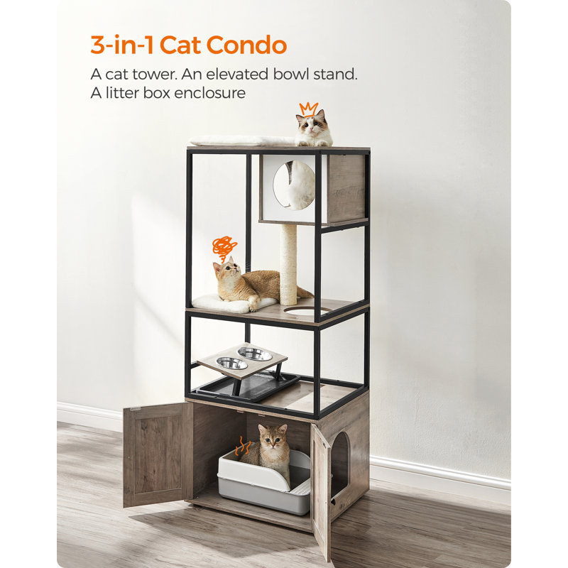 Archie & Oscar™ Kimmel 58" Cat Condo with Litter Box Enclosure and ...