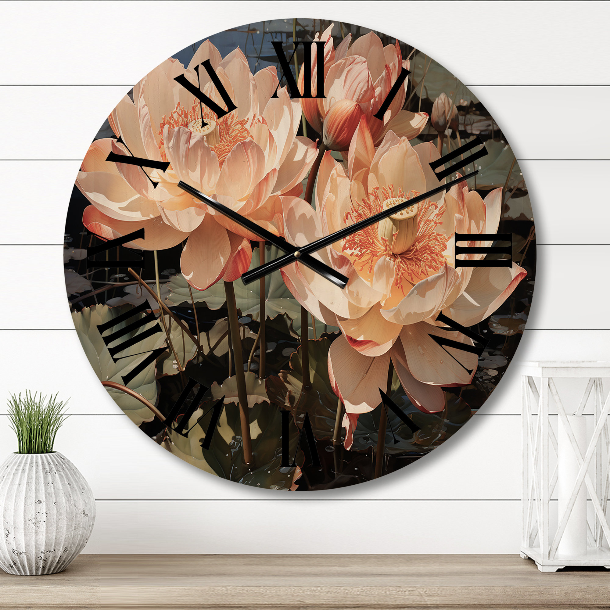 East Urban Home Coral Buddhist Art Lotus Serenity - Spiritual Oversized ...