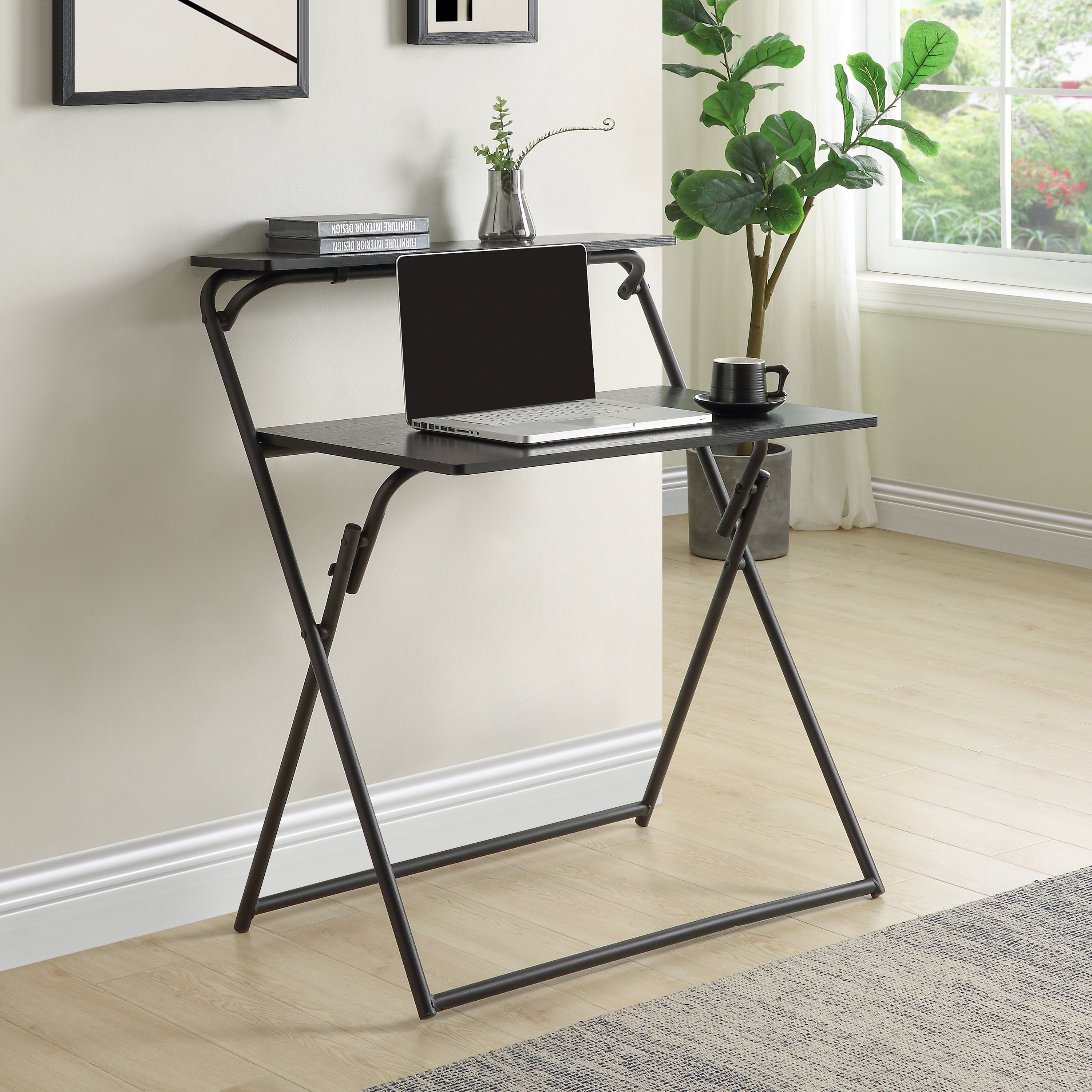 Inbox Zero Abra Metal Base Computer Desk | Wayfair