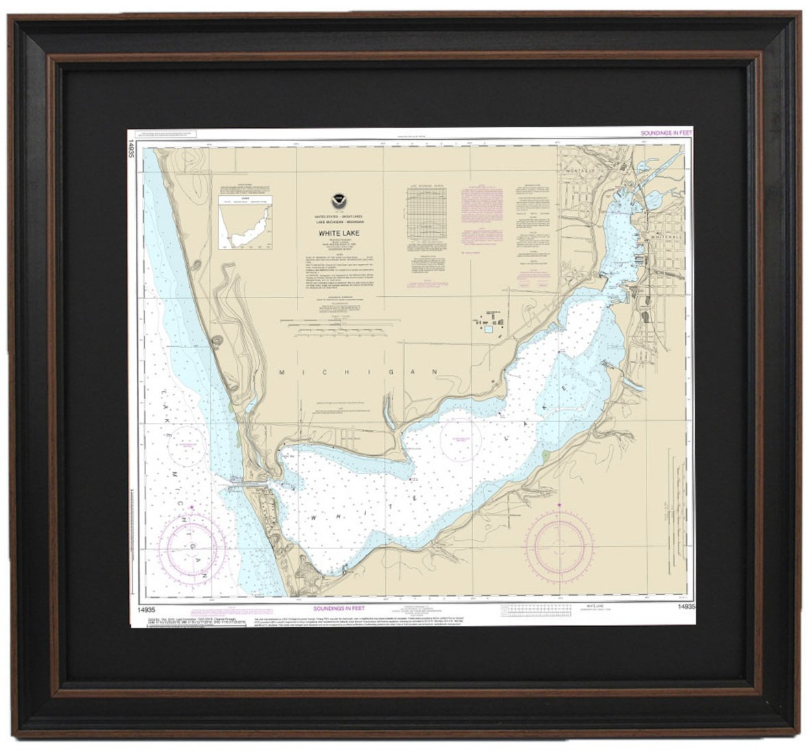 Longshore Tides White Lake | Nautical Chart | Framed Print | Wayfair