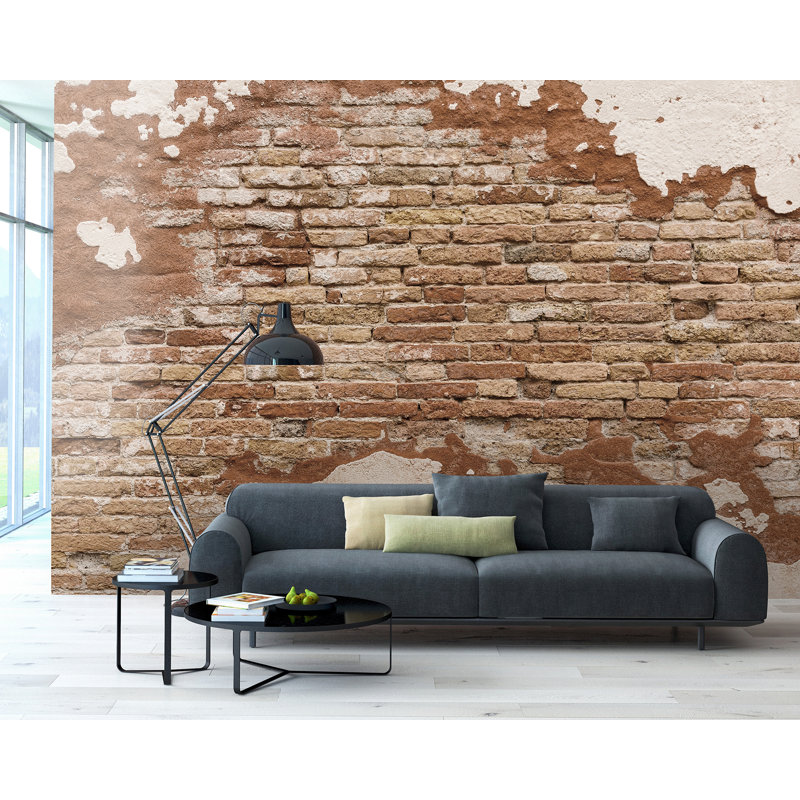 Union Rustic Mullin Distressed Brick 8' x 118" 6 Piece Wall Mural Set ...