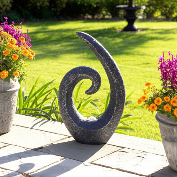 Millwood Pines Dogus Modern Abstract Garden Statuary 20" Resin ...