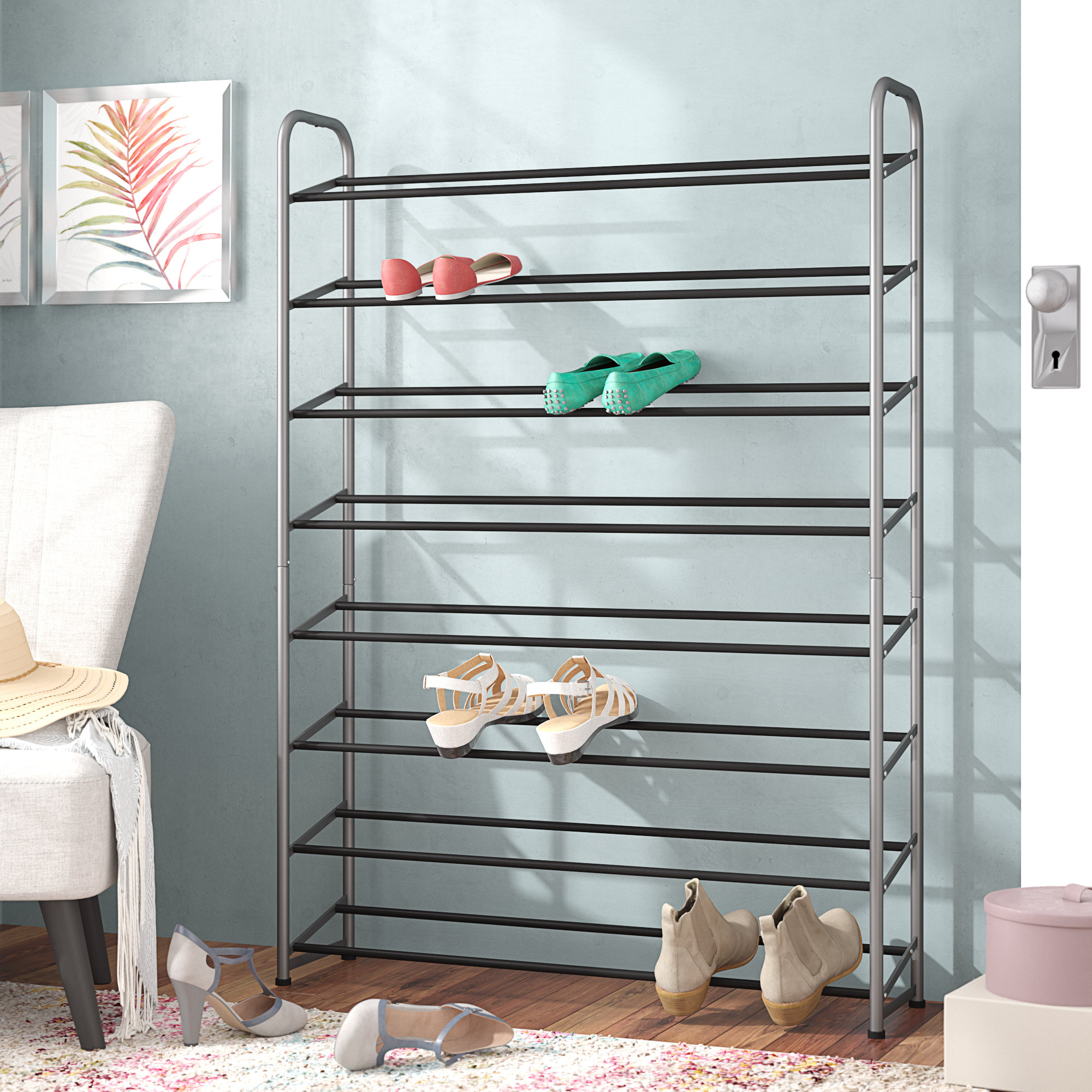 Rebrilliant 40 Pair Shoe Rack & Reviews | Wayfair