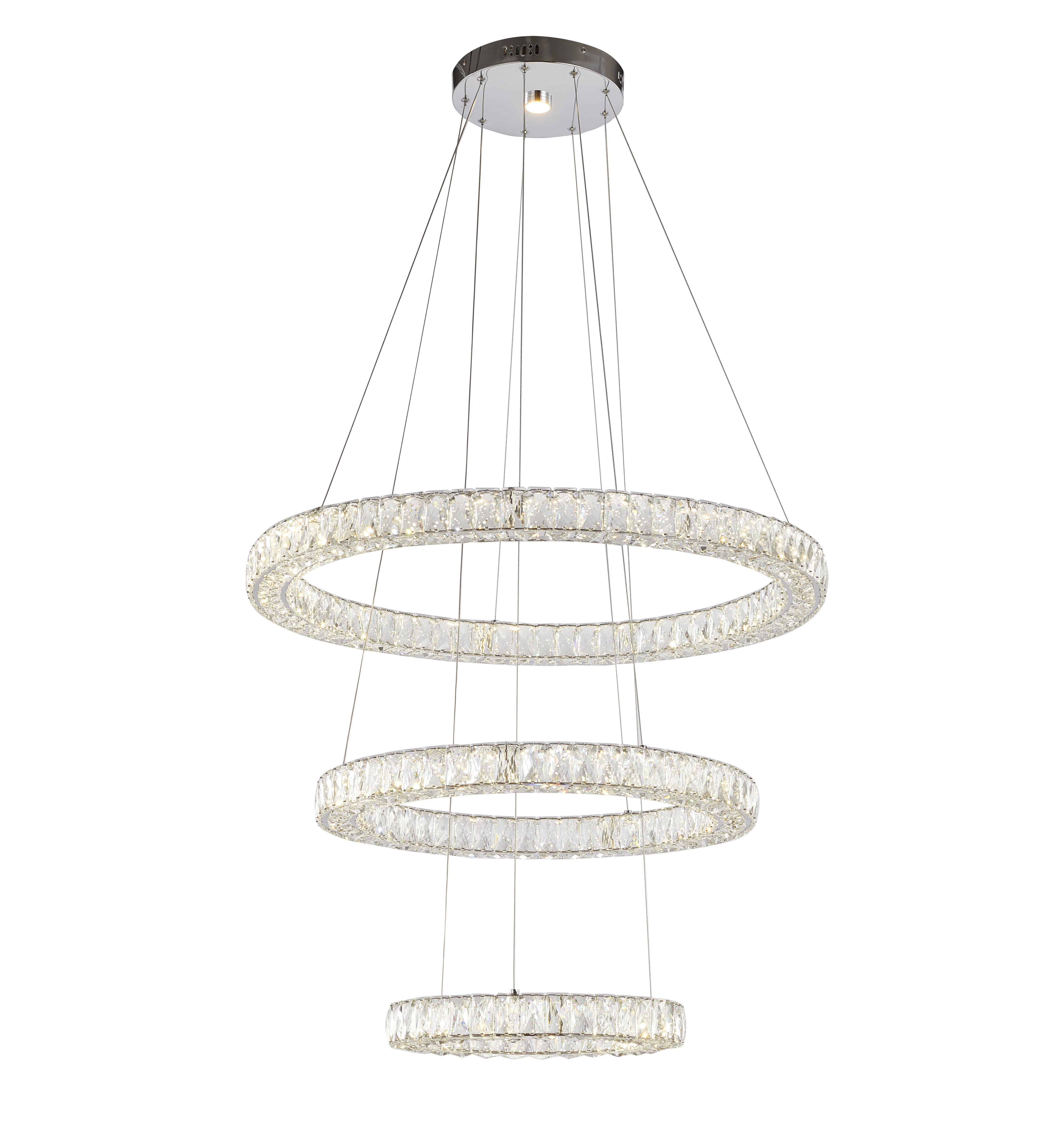 Rosdorf Park Lofland Modern 4 - Light Crystal Multi Ring Chandelier ...