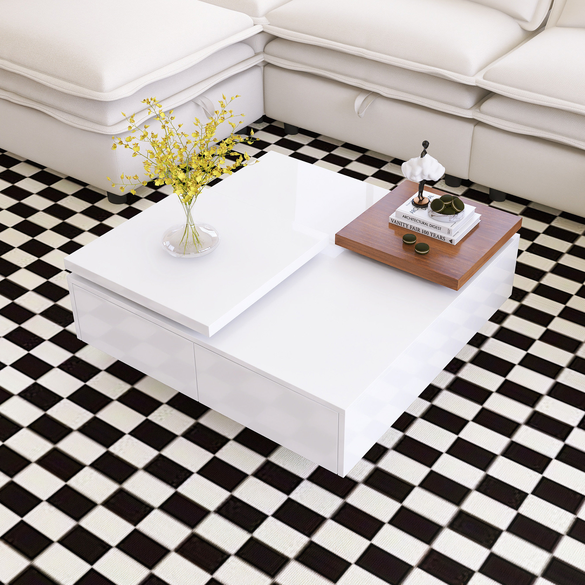 Latitude Run® Movable Top Coffee Table | Wayfair