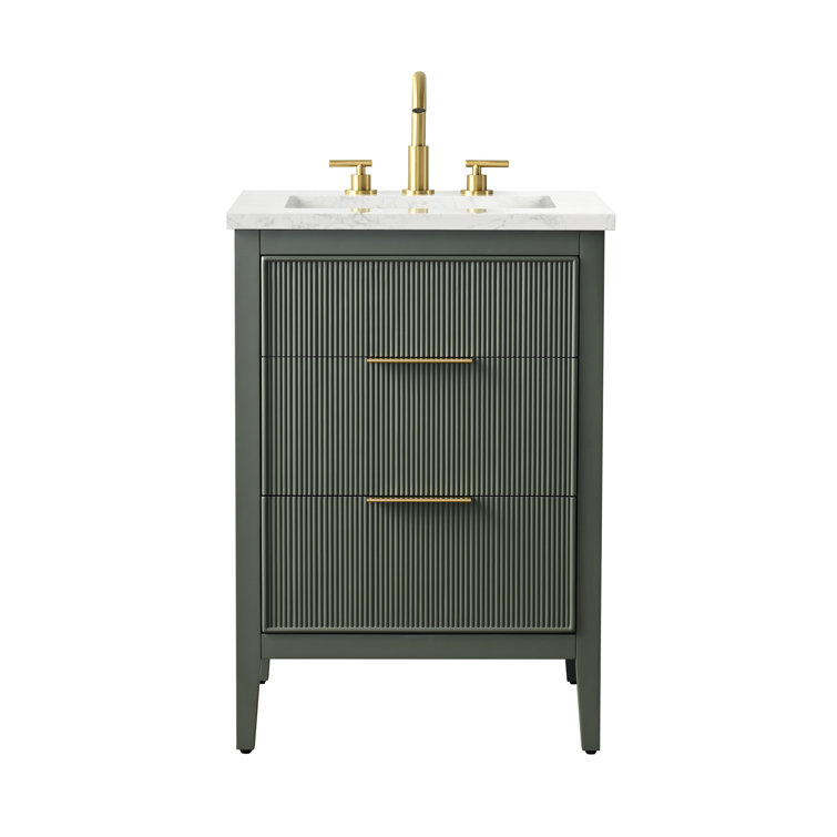 Ebern Designs Egremt 24'' Single Bathroom Vanity with Engineered Stone ...