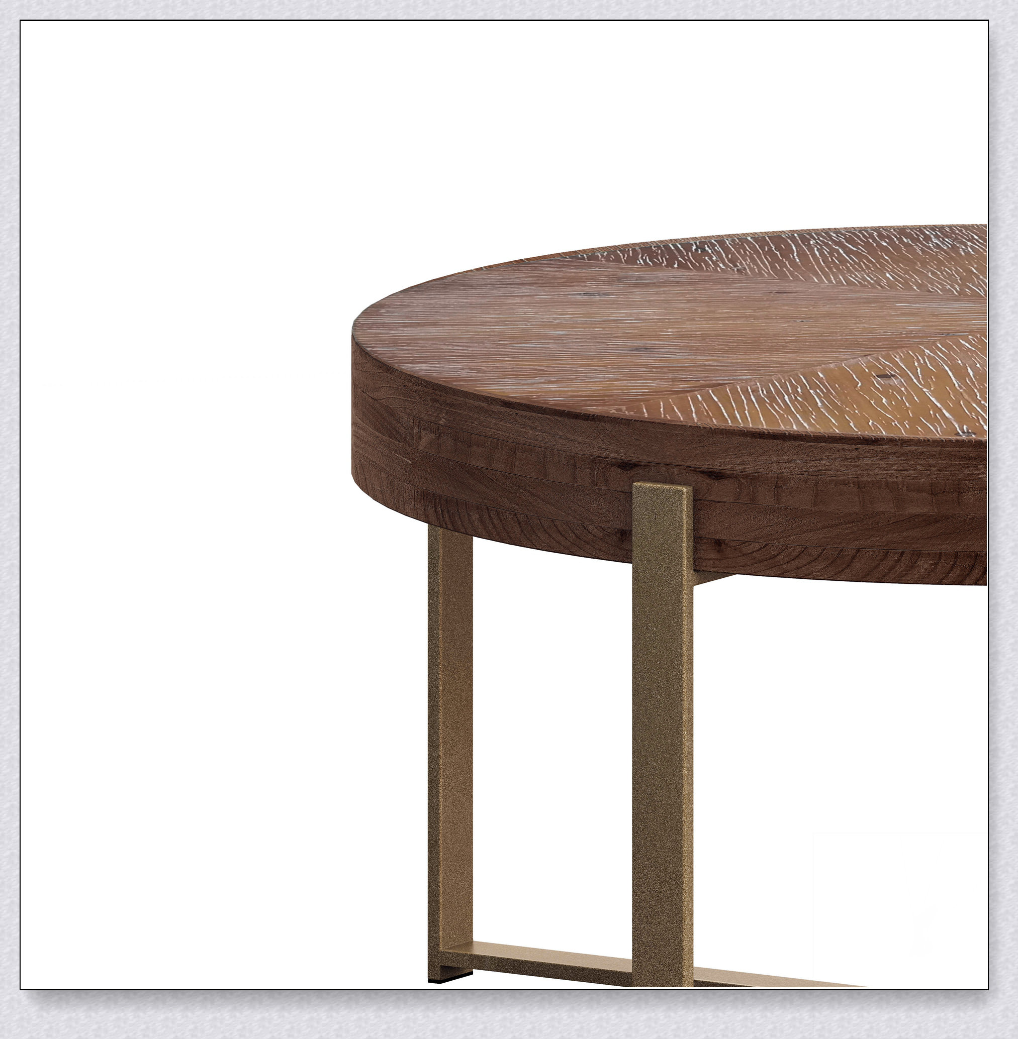 17 Stories Modern Retro Splicing Round Coffee Table,Fir Wood Table Top ...