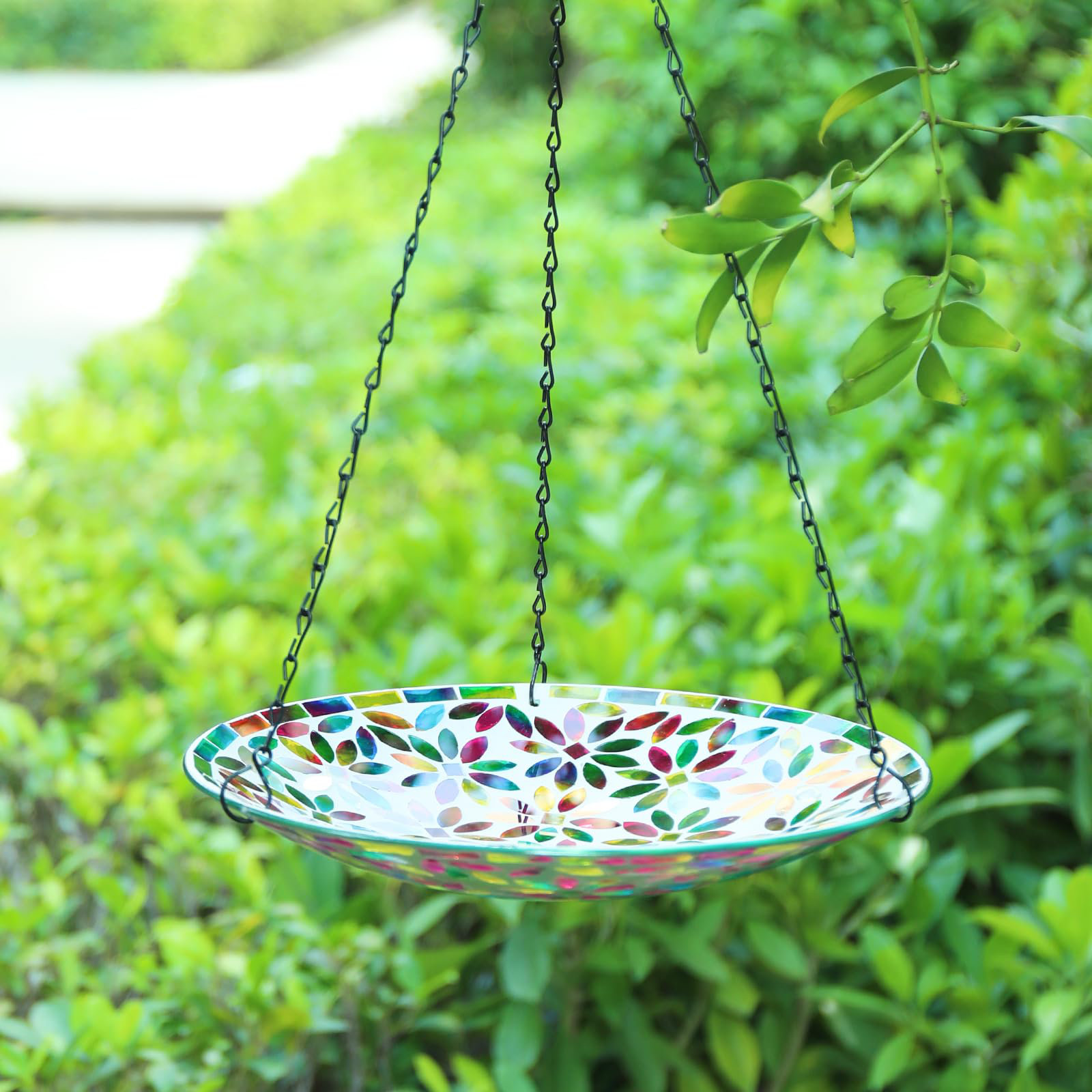 Dakota Fields Mosaic Hanging Bird Bath-Bird Baths For Outdoors - 12 ...