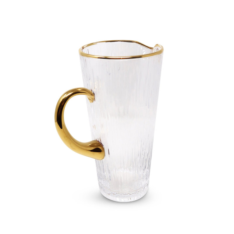 Mercer41 Clear Pitcher with Gold Handle and Rim | Wayfair