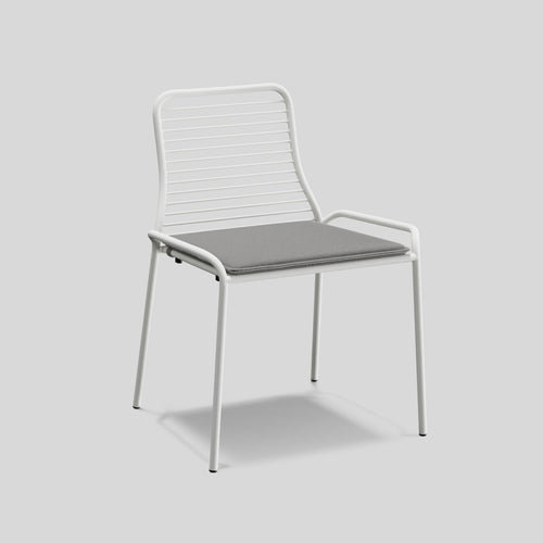 Neighbor Powder Coated Steel Outdoor Stackable Dining Side Chair with ...