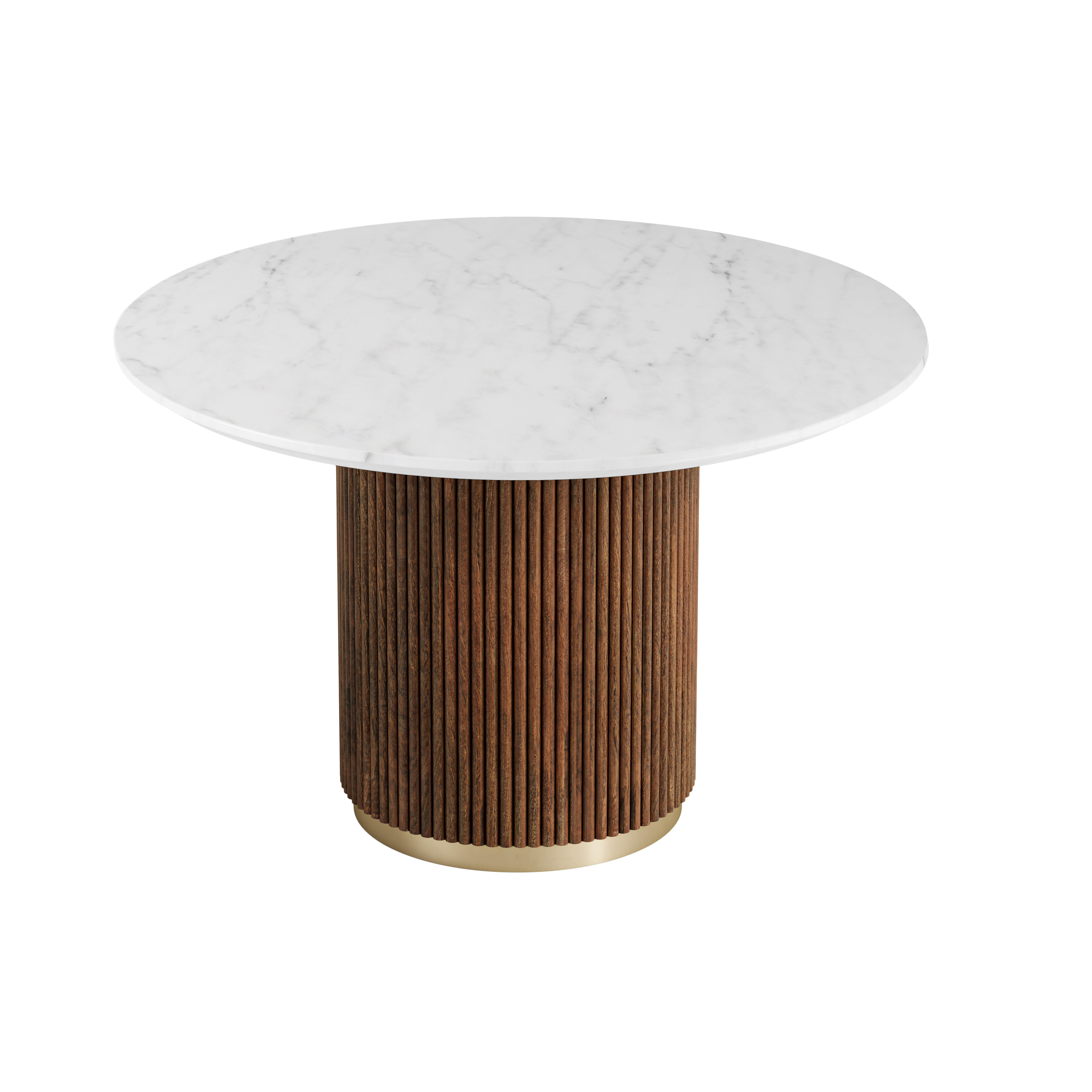 Ivy Bronx Delonna 120cm Fluted Round Dining Table | Wayfair.co.uk