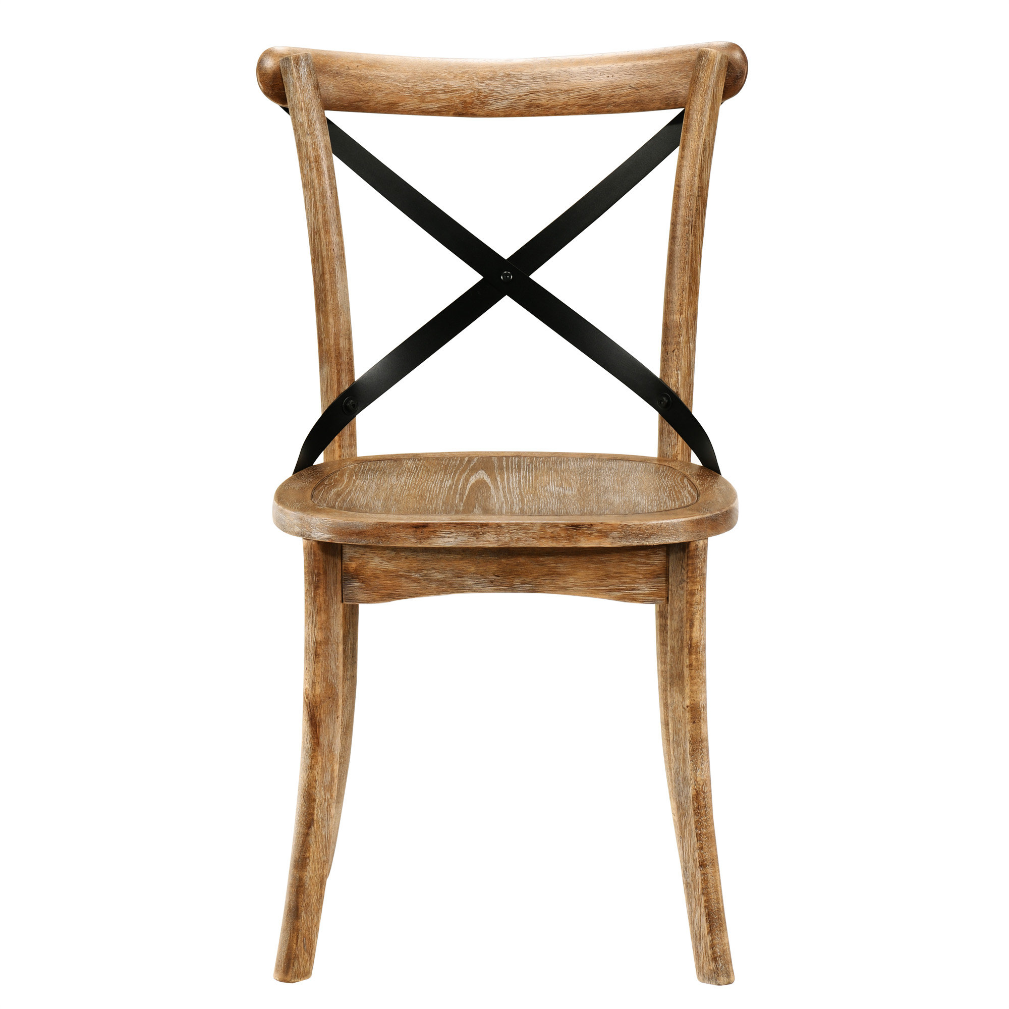 August Grove® Rustic Oak Side Chair With Cross Back (Set Of 2),dining ...