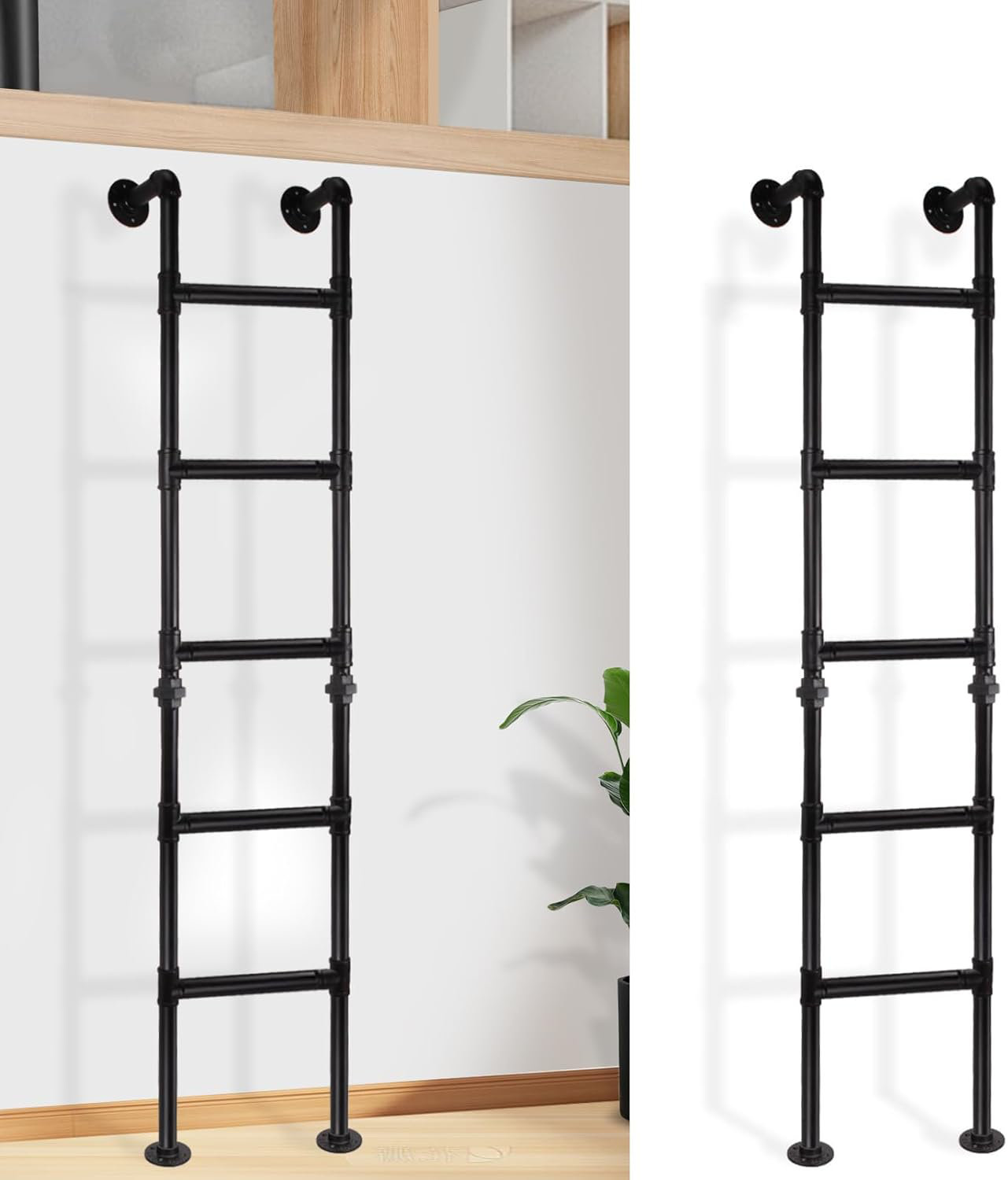 Trent Austin Design® 5.6FT/170Cm Bunk Bed Ladder, Wall To Floor-Mounted ...