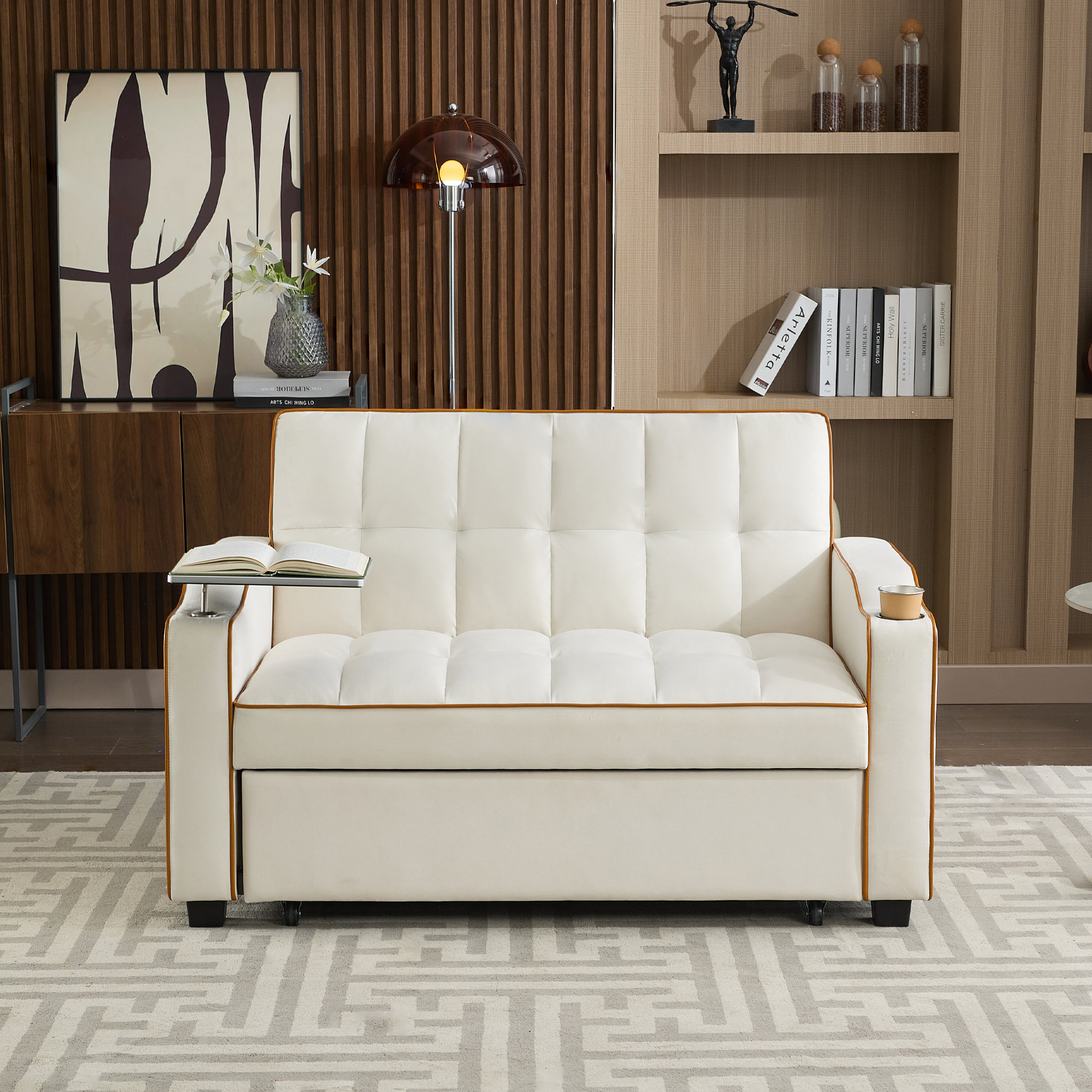 Mercer41 Multi-functional Tufted Back And Cushions Convertible Velvet ...