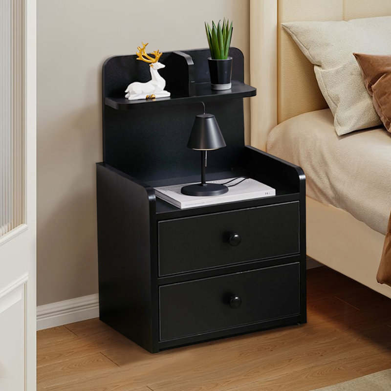 17 Stories Compact Bedside Table with Shelf & Raised Guards | Wayfair.co.uk