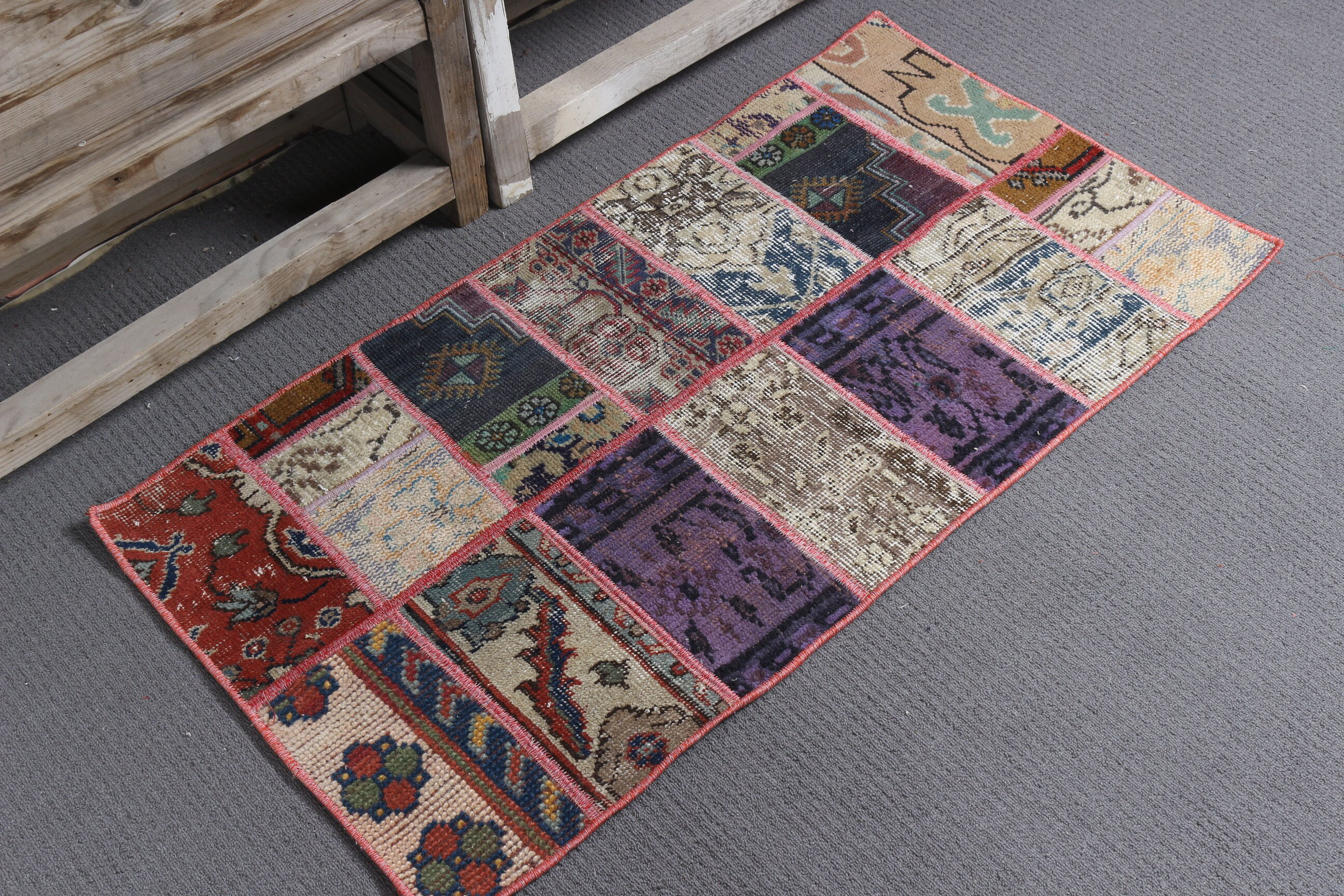 Bungalow Rose Handmade Turkish Rug Patchwork With Vintage Aesthetic For ...