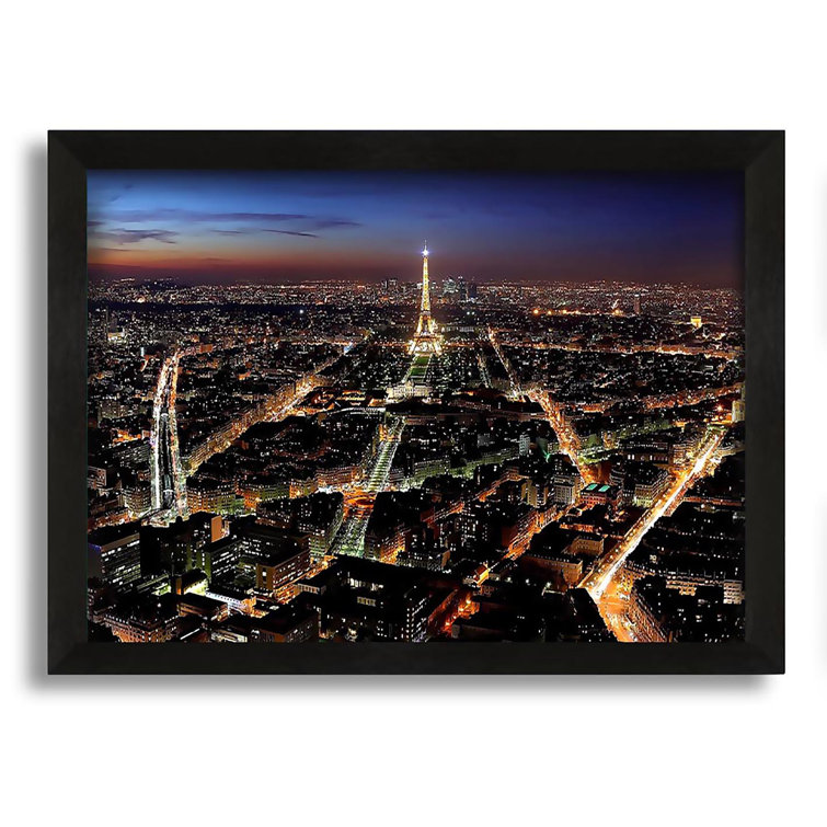 Ebern Designs Paris Panoramic View - Single Picture Frame Print on ...