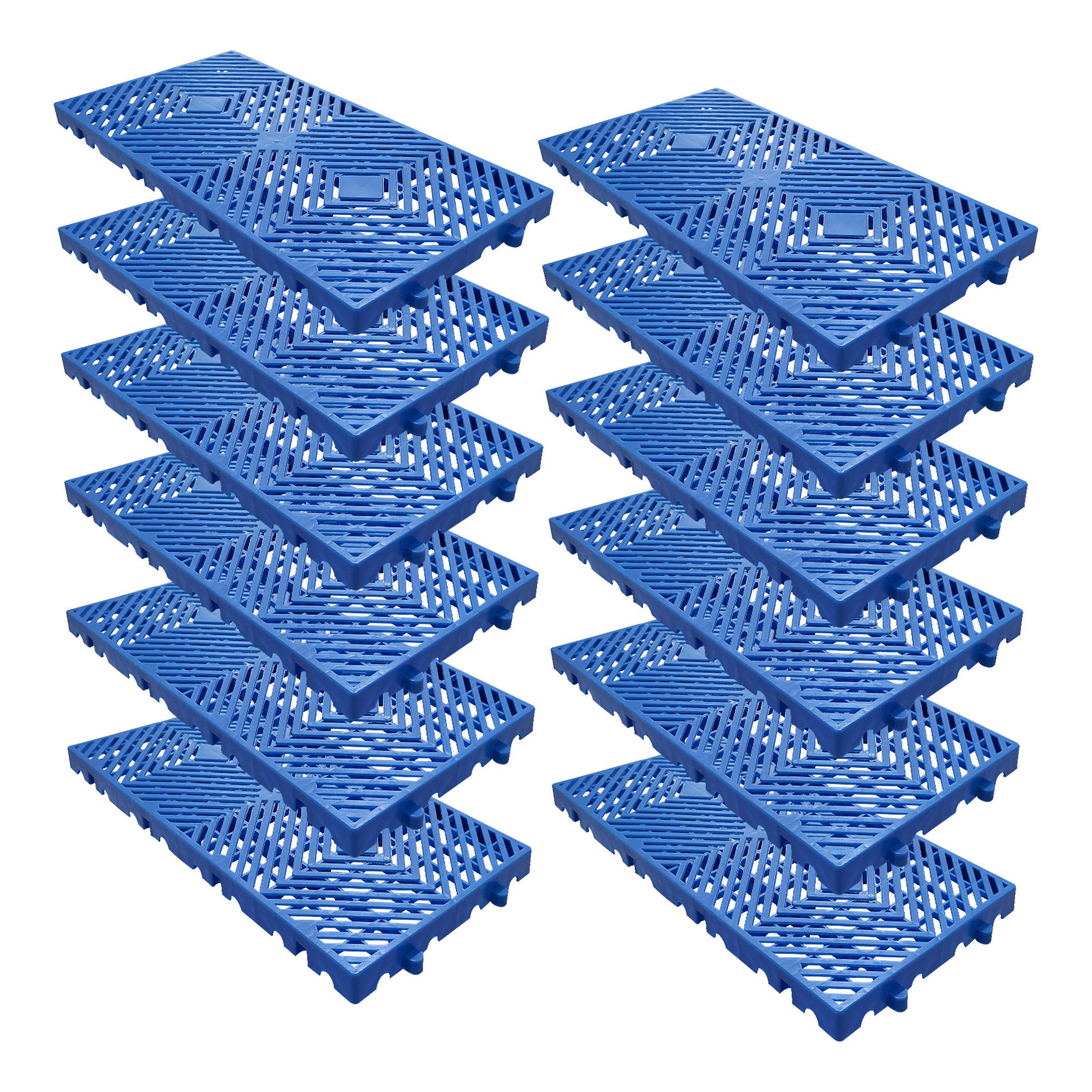 Blue Elephant 12Pcs Plastic Pallets, Lightweight Waterproof Floor ...