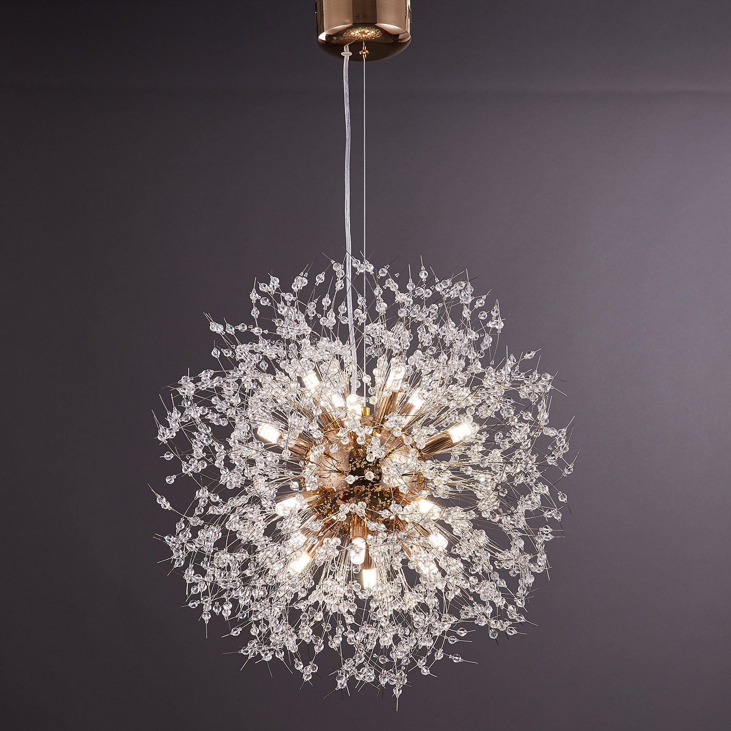 Mack & Milo™ Torain 12-Light Dimmable Sputnik Sphere Chandelier ...