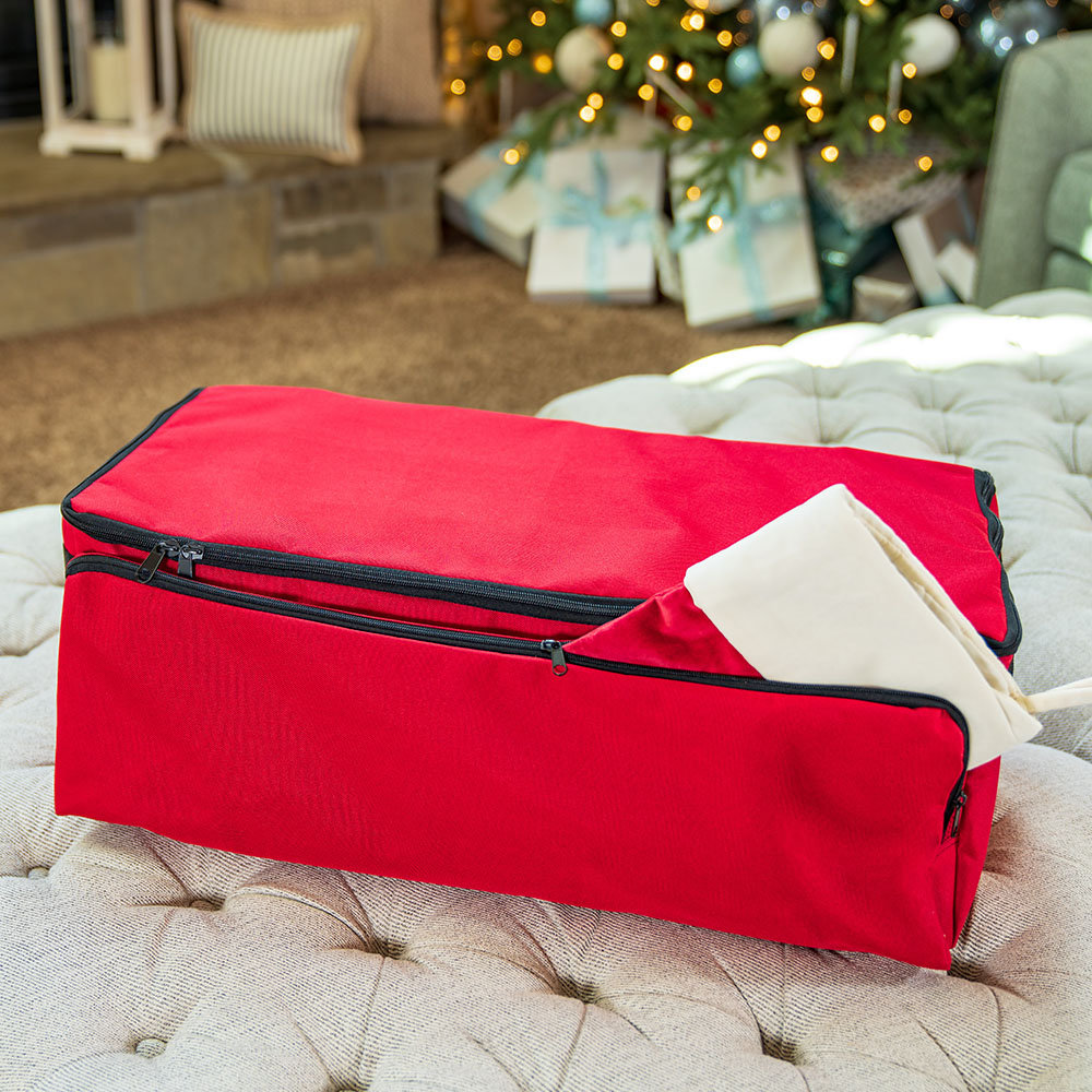 The Holiday Aisle® 72 (3 in.) Christmas Ornament Storage Box with Side ...