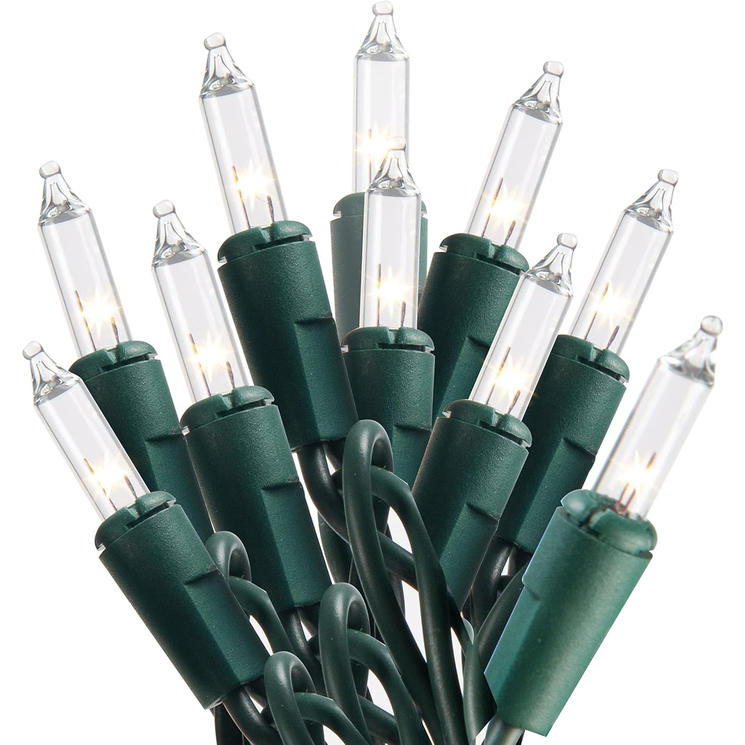 The Holiday Aisle® 100 Count 21.5FT Christmas Tree Lights Indoor, Warm ...