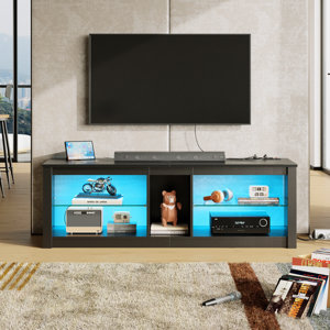 George Oliver Nostrum Mid-Century Modern Television Stand Entertainment ...