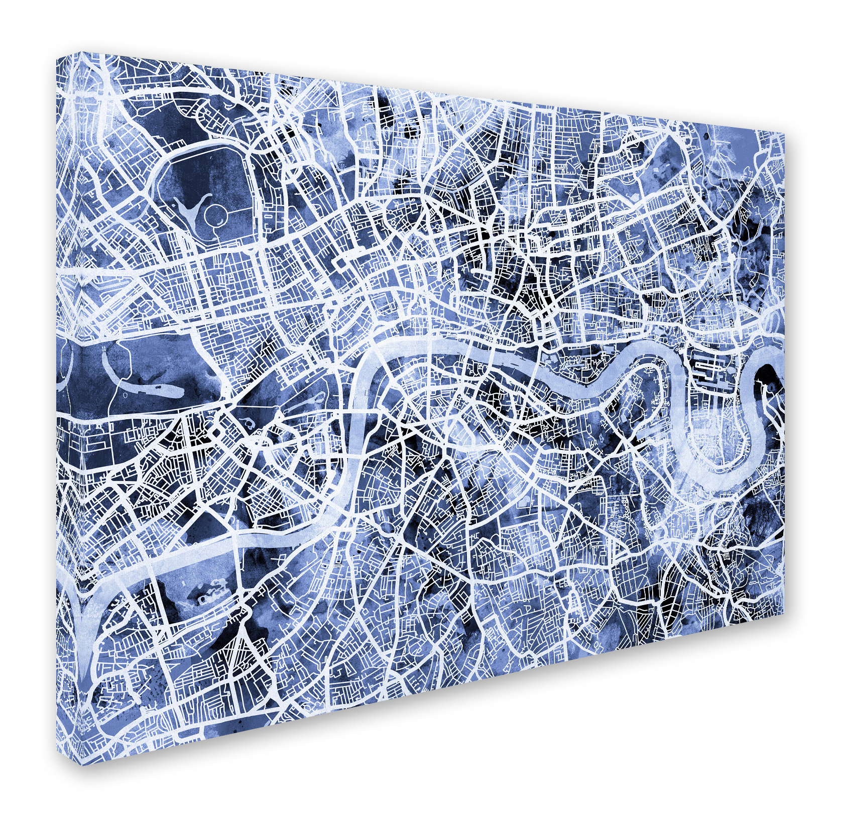 Ivy Bronx 'London England Street Map' Rectangle Framed Graphic Art on ...