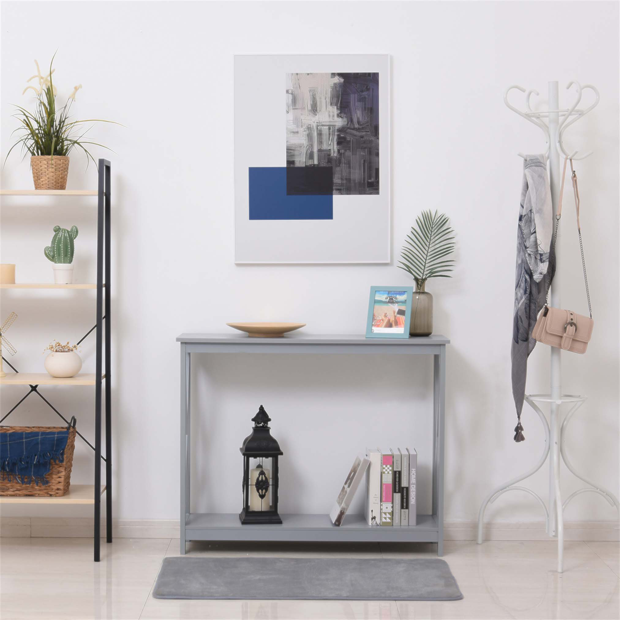 Ebern Designs Console à 2 niveaux, table d'appoint avec tablette de ...