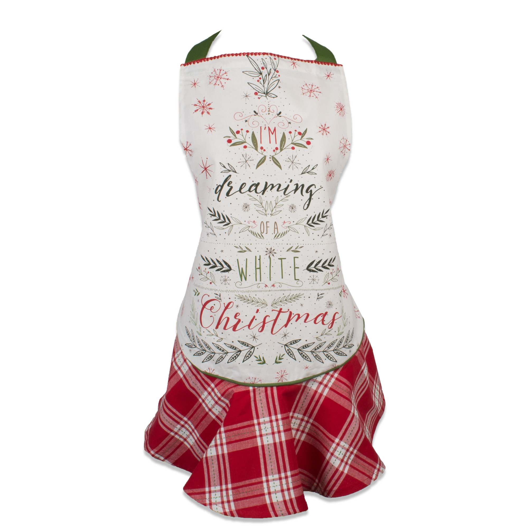 August Grove® Christmas Tree Ruffle Apron & Reviews | Wayfair