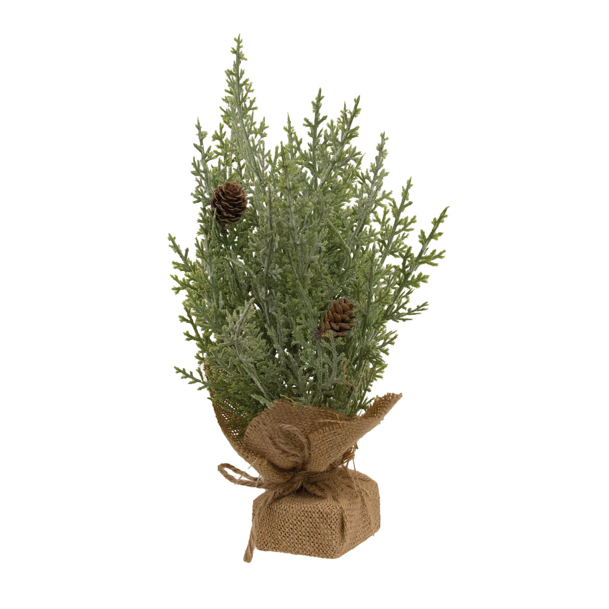 Primrue Frosted Woodland Cedar Tree W/Burlap Base 12" - Wayfair Canada