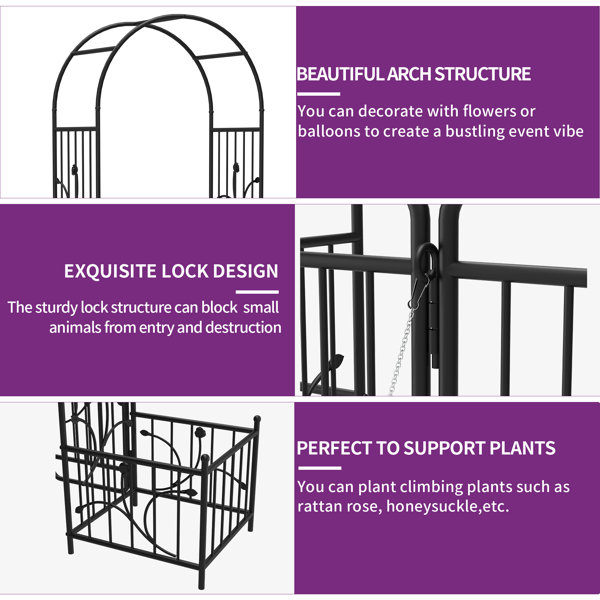 YITAHOME 7 ft. H x 7 ft. W Steel Fence Panel & Reviews | Wayfair