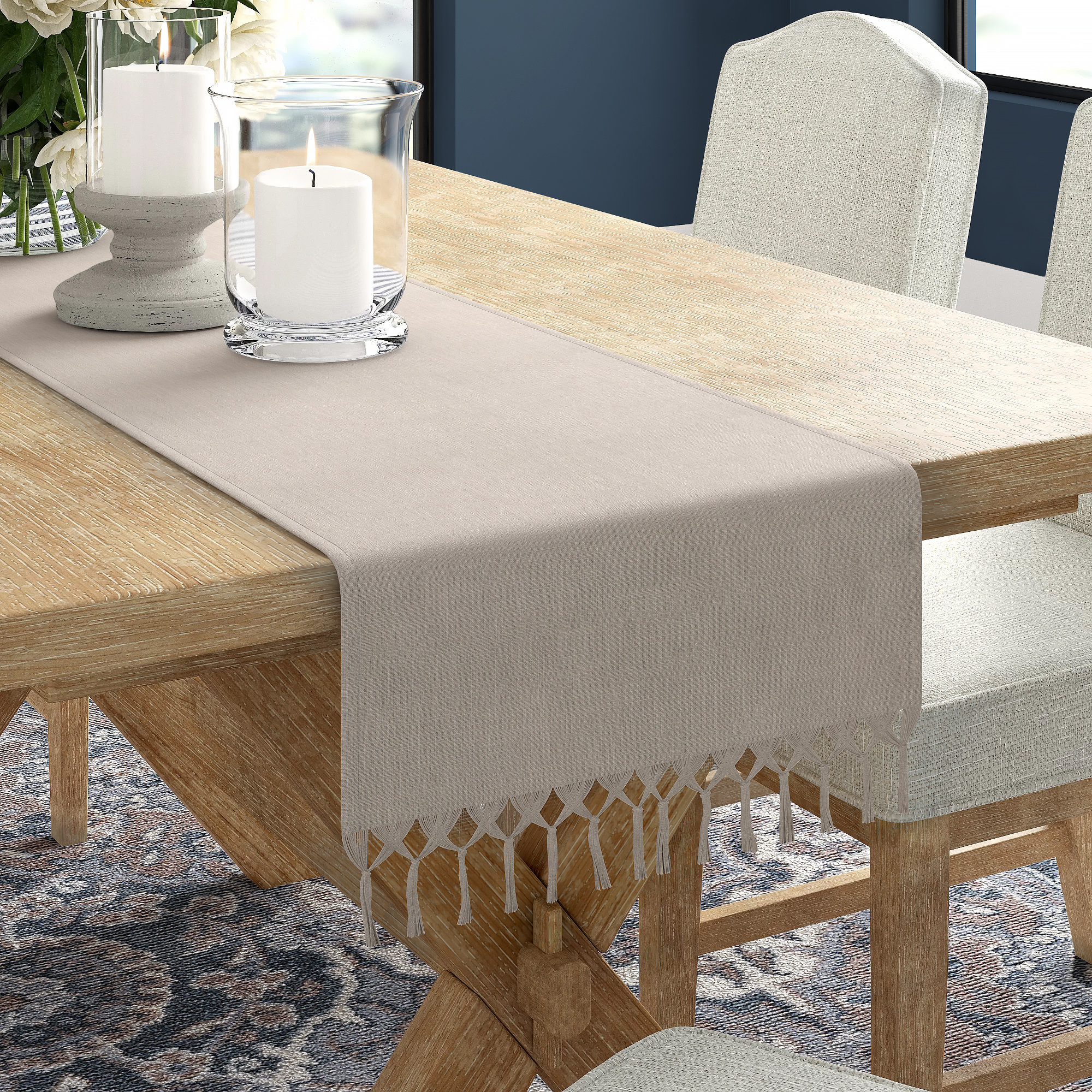 Three Posts™ Penkridge Knotted Tassel Table Runner & Reviews | Wayfair