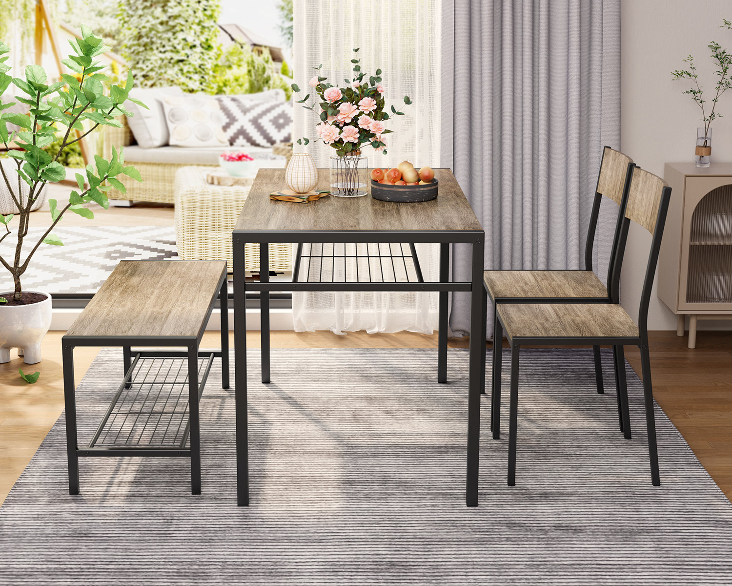 Ebern Designs Tamajah 4 - Person Dining Set & Reviews | Wayfair