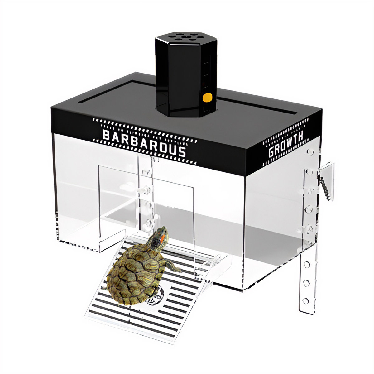 Costyle Turtle Basking Platform With Heat Lamp Aquatic Reptile Ramp ...