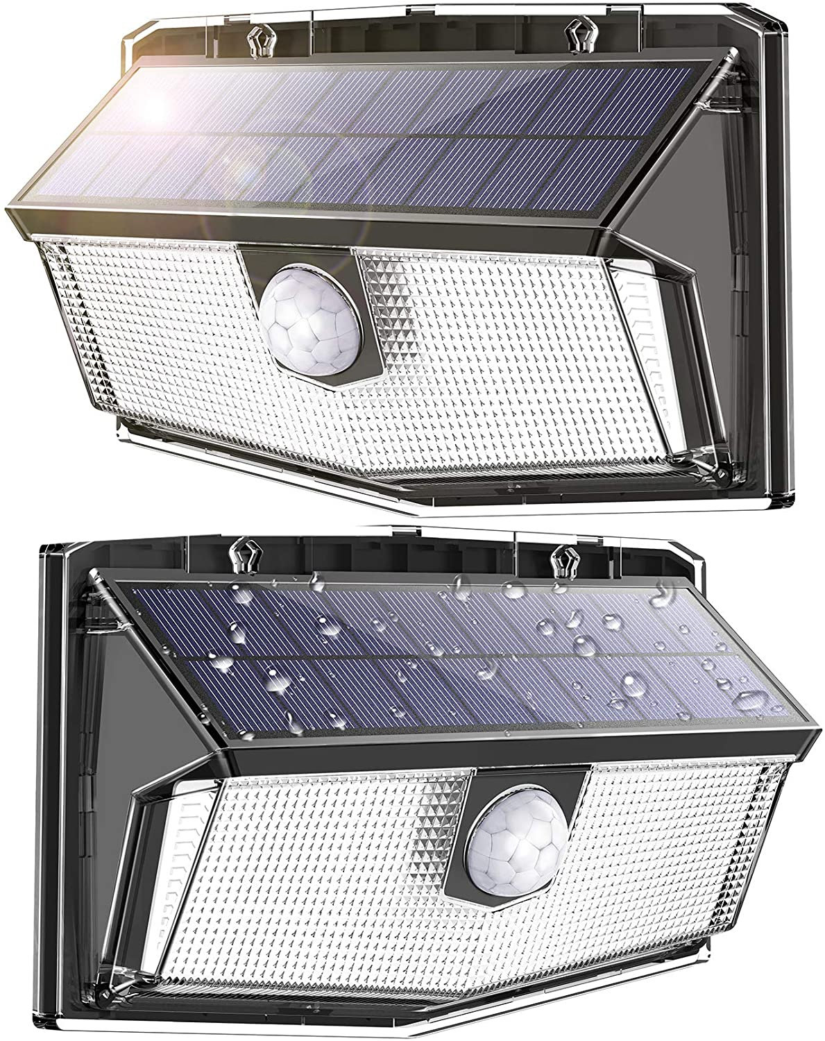 LITOM 300 Led Solar Security Lights Outdoor[2 Pack] Solar Motion Sensor ...