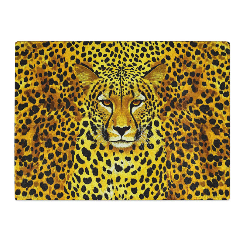 Metro Lane Cheetah Pattern Glass Chopping Board | Wayfair.co.uk