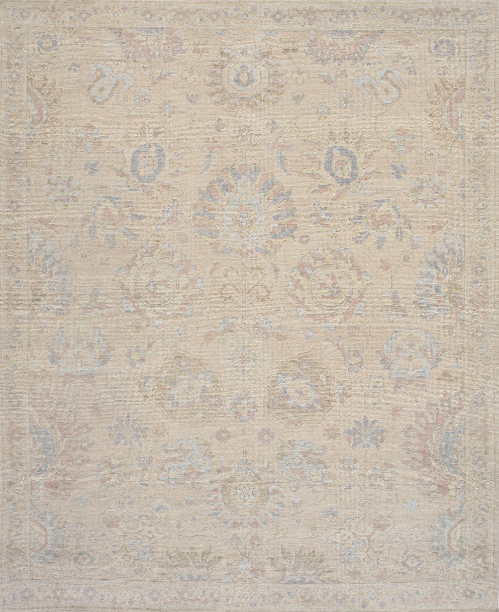 Pasargad Oushak Beige Wool Area Rug | Wayfair