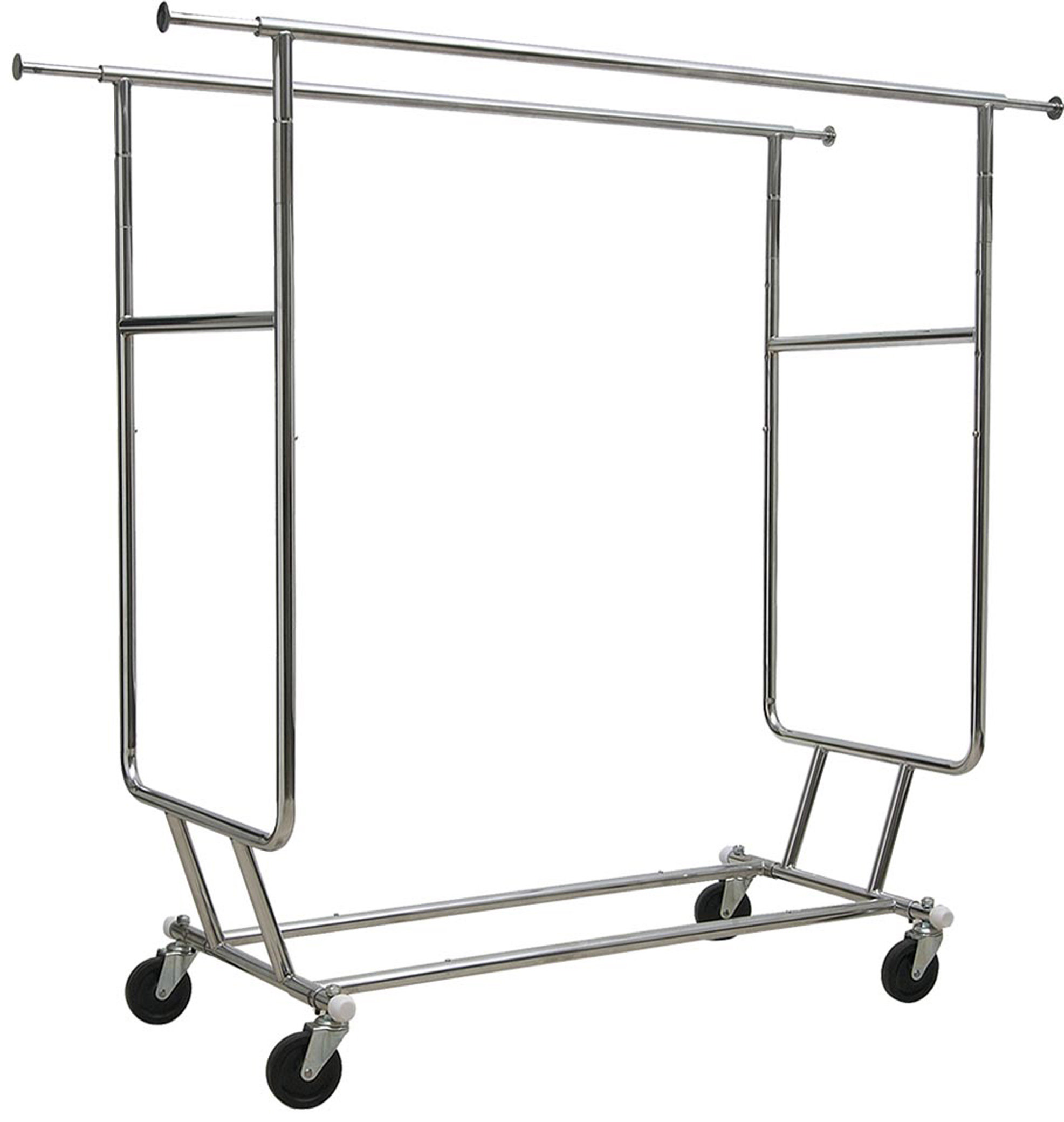 Rebrilliant Collapsible Double Bar Garment Rack & Reviews | Wayfair