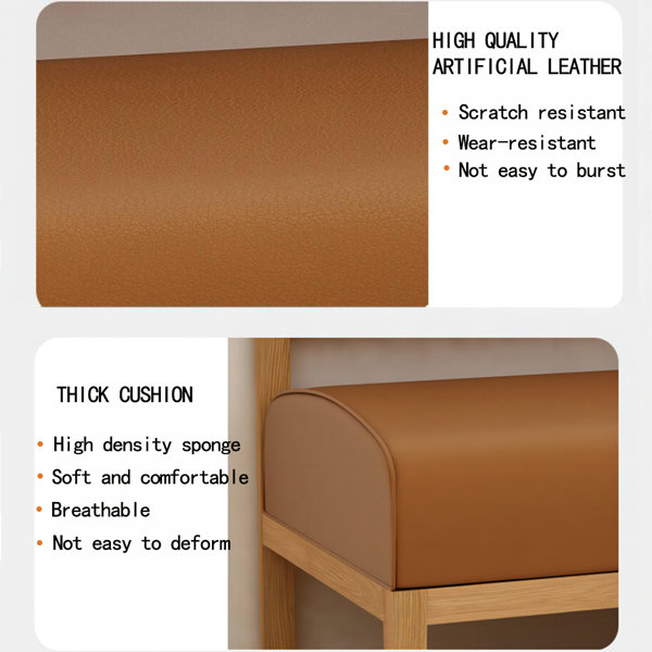A UNIQUE LIGHT, LLC Restaurant Faux Leather Reclining Bench Set Of Two ...