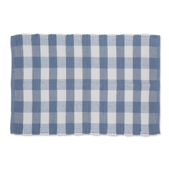 Gracie Oaks Debbagh Cotton Gingham Rug & Reviews | Wayfair
