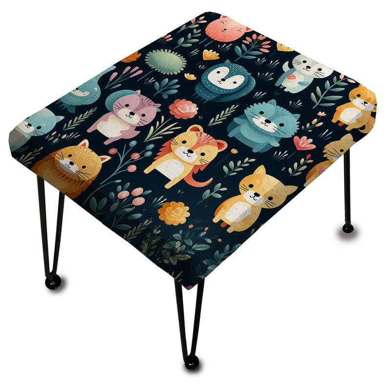 Design Art Nursery Zoo Animals - Animal Print Rectangle Ottoman | Wayfair