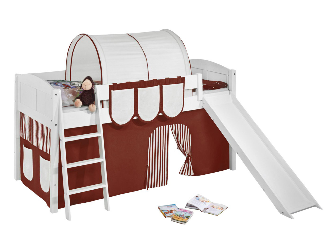 Lilokids Basic European Single Mid Sleeper Bed with Textile Set ...