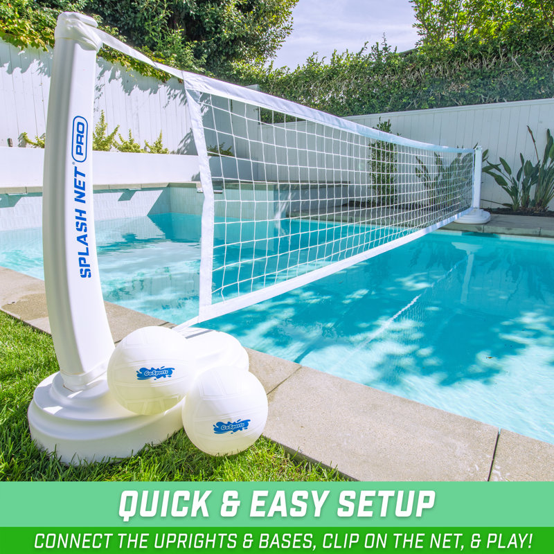 GoSports Splash Net PRO Pool Volleyball Game Set - Includes 2 Water ...