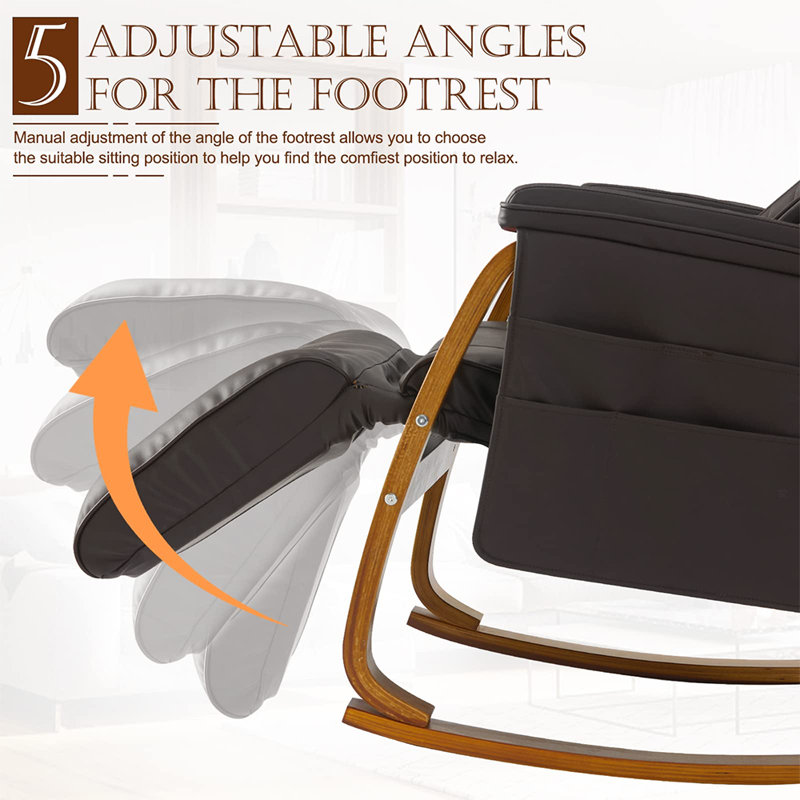 Corrigan Studio® Multifunctional Massage Rocking Chair, Leather Lounge ...