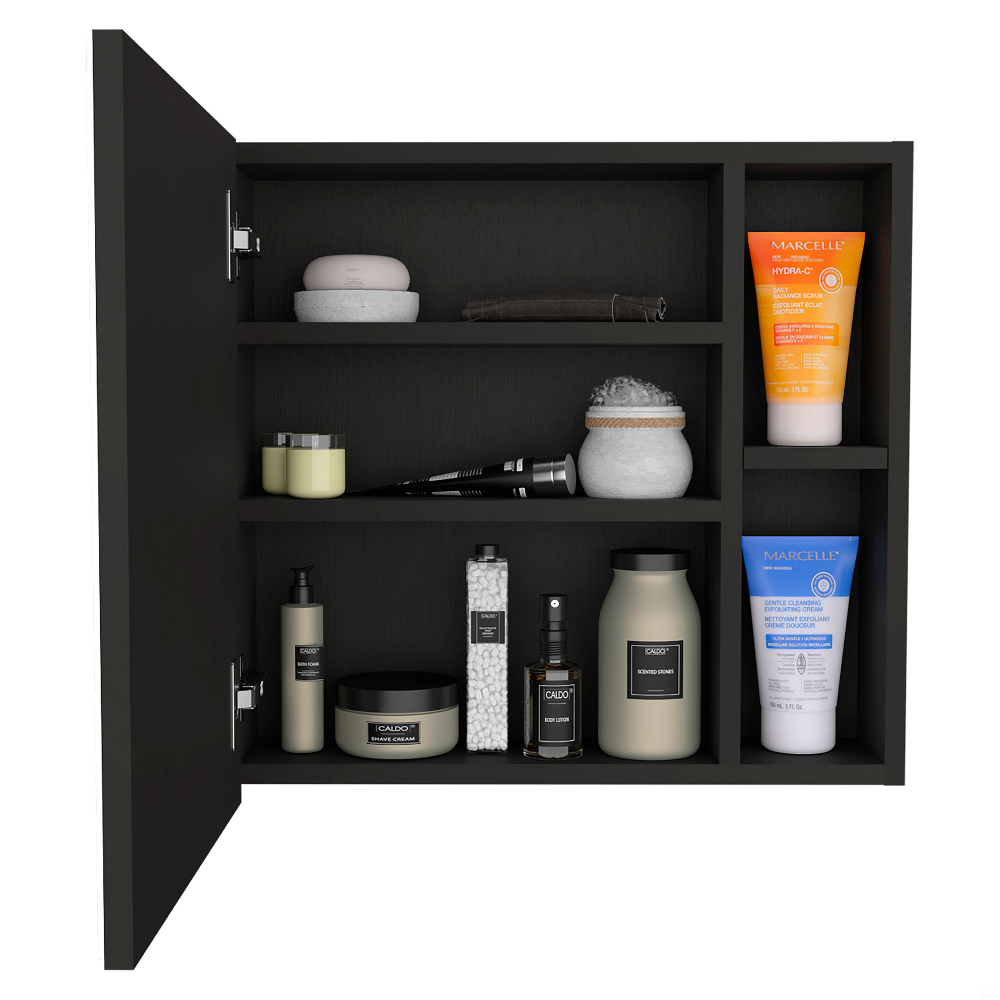 Latitude Run® Medicine Cabinet, Three Internal Shelves, Single Door ...