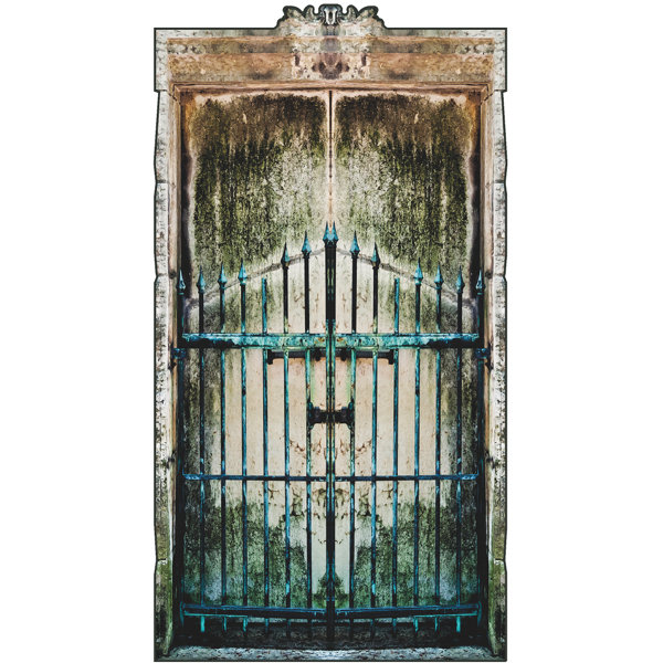 Wet Paint Printing Medieval Crypt Cemetery Gates Entrance Cardboard ...