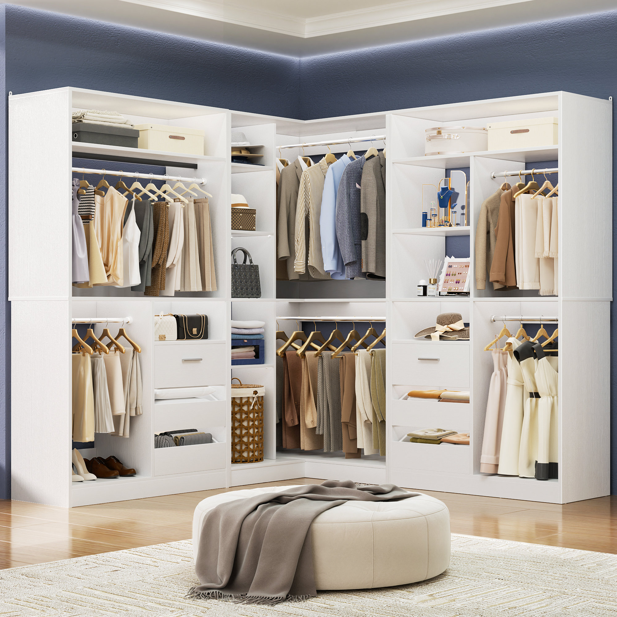 Latitude Run® 72"-112"Closet System With Drawers & Reviews - Wayfair Canada