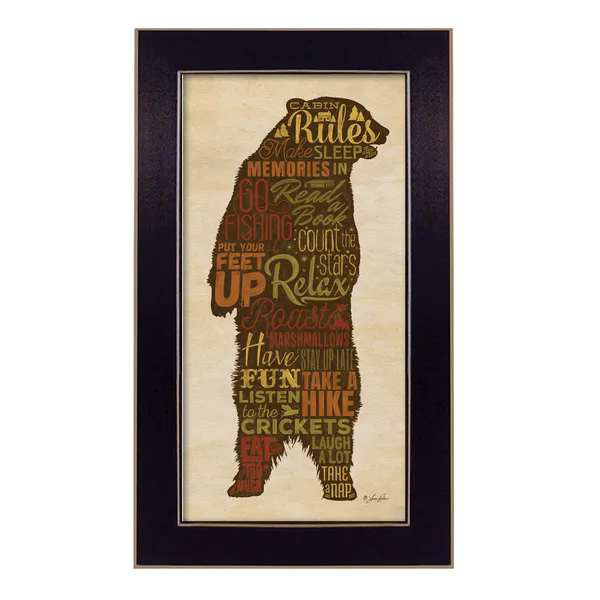 Ophelia & Co. "Cabin rules" By Lauren Rader, Printed Wall Art, Ready To ...